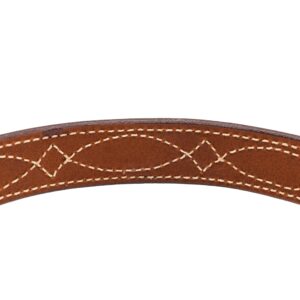 Bianchi B12 Fancy Stitched Belt, 1.5" Width, Tan Finish, Brass Buckle, SZ34