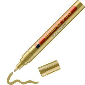 EDDING 751 PAINT MARKER PEN GOLD BULLET TIP LOW ODOUR 2-4mm Line