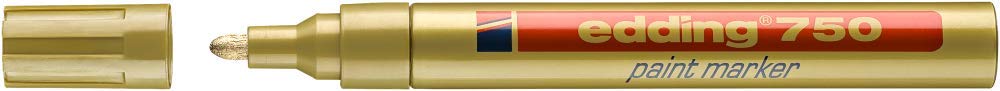 EDDING 751 PAINT MARKER PEN GOLD BULLET TIP LOW ODOUR 2-4mm Line