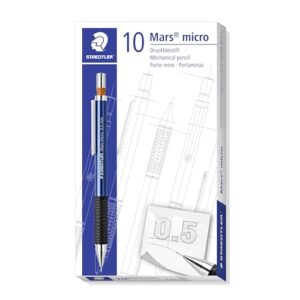 staedtler mars micro precision retractable mechanical pencil for writing, drawing, engineering drafting, 0.5mm lead, 775 05