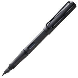 lamy safari umbra - fountain pen with ergonomic grip & black steel nib in size m - ideal for any writing & calligraphy - including lamy t 10 blue cartridge - right-handed