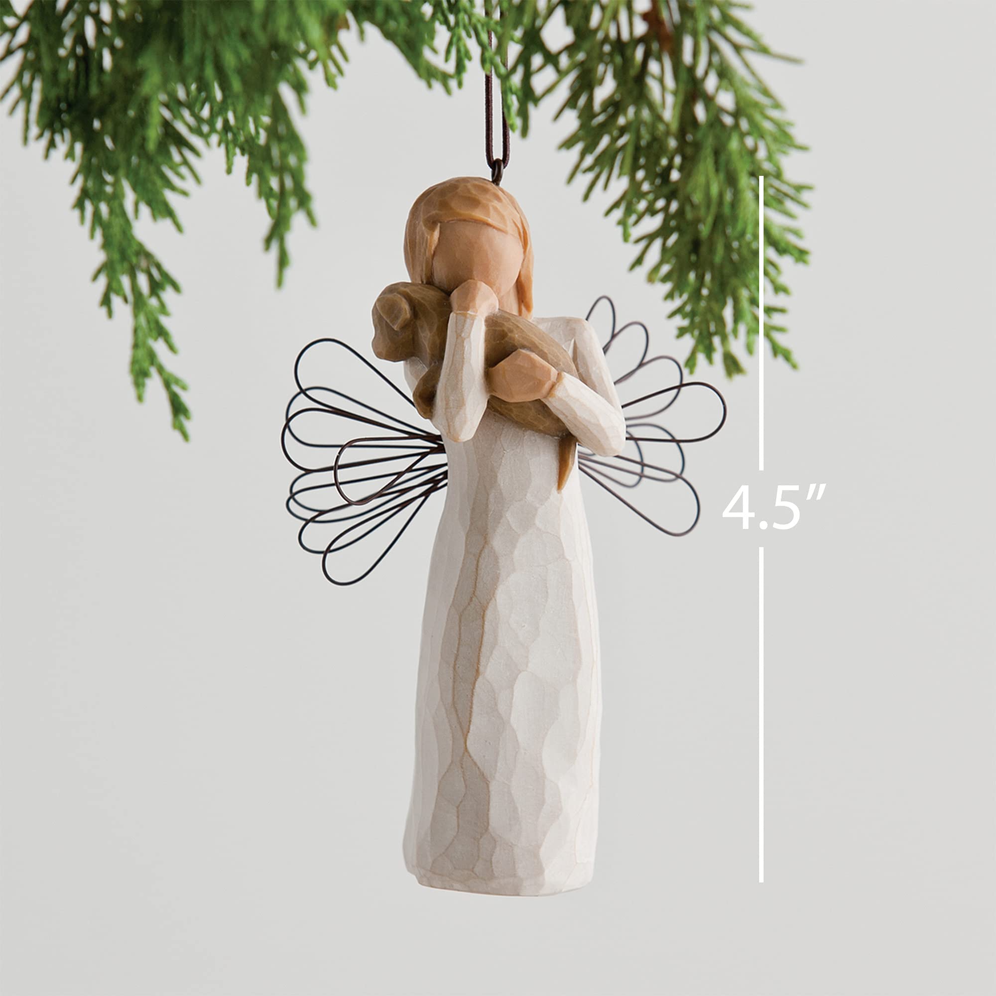 Willow Tree Angel of Friendship Ornament, sculpted hand-painted figure