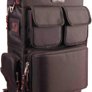 Gator Cases Lightweight Rolling Backpack Case with Pull Handle; Fits 25-Note Micro Controllers and Laptop (GK-LT25W),Black