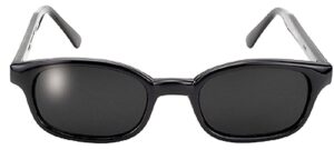 pacific coast original kd's biker sunglasses (black frame/dark grey lens)