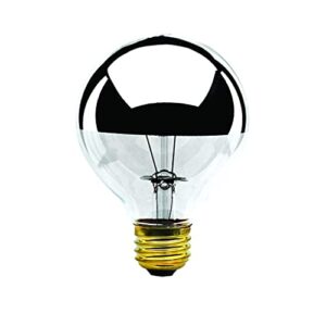 bulbrite 712331 light bulb, 1 count (pack of 1), half mirror