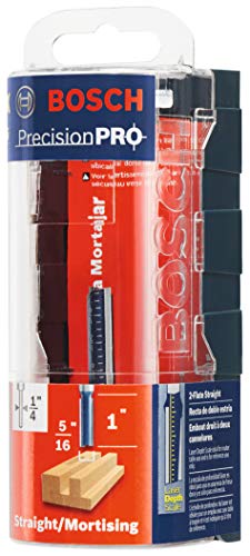 BOSCH 85224MC 5/16 In. x 1 In. Carbide-Tipped Double-Flute Straight Router Bit