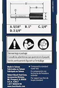 BOSCH 85224MC 5/16 In. x 1 In. Carbide-Tipped Double-Flute Straight Router Bit