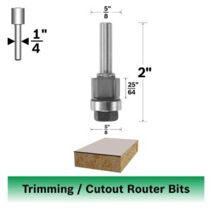 BOSCH 85421M 5/8 In. x 3/8 In. Carbide Tipped 3-Flute Flush Trim Assembly Bit