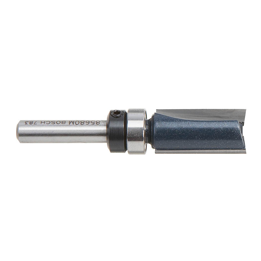 BOSCH 85680MC 1/2 In. x 1 In. Carbide-Tipped Double-Flute Top-Bearing Straight Trim Router Bit