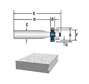 bosch 85652m 3/16-inch depth 1/4-inch cut face inlay router bit 1/2-inch shank