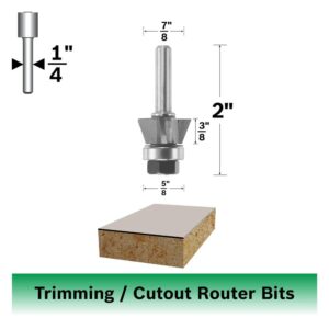 Bosch 85420M 22 degree x 3/8 In. Carbide Tipped 3-Flute Bevel Trim Assembly Bit