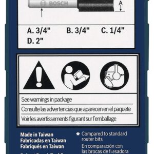 BOSCH 85232MC 3/4 In. x 3/4 In. Carbide-Tipped Double-Flute Straight Router Bit