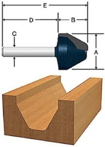 bosch 85540m 1-inch diameter 3/4-inch cut carbide tipped 60 degree lettering router bit 1/4-inch shank