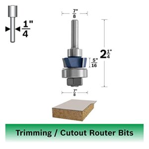 Bosch 85414M 7/8 In. x 5/16 In. Carbide Tipped 4-Flute Flush Trim Assembly Bit