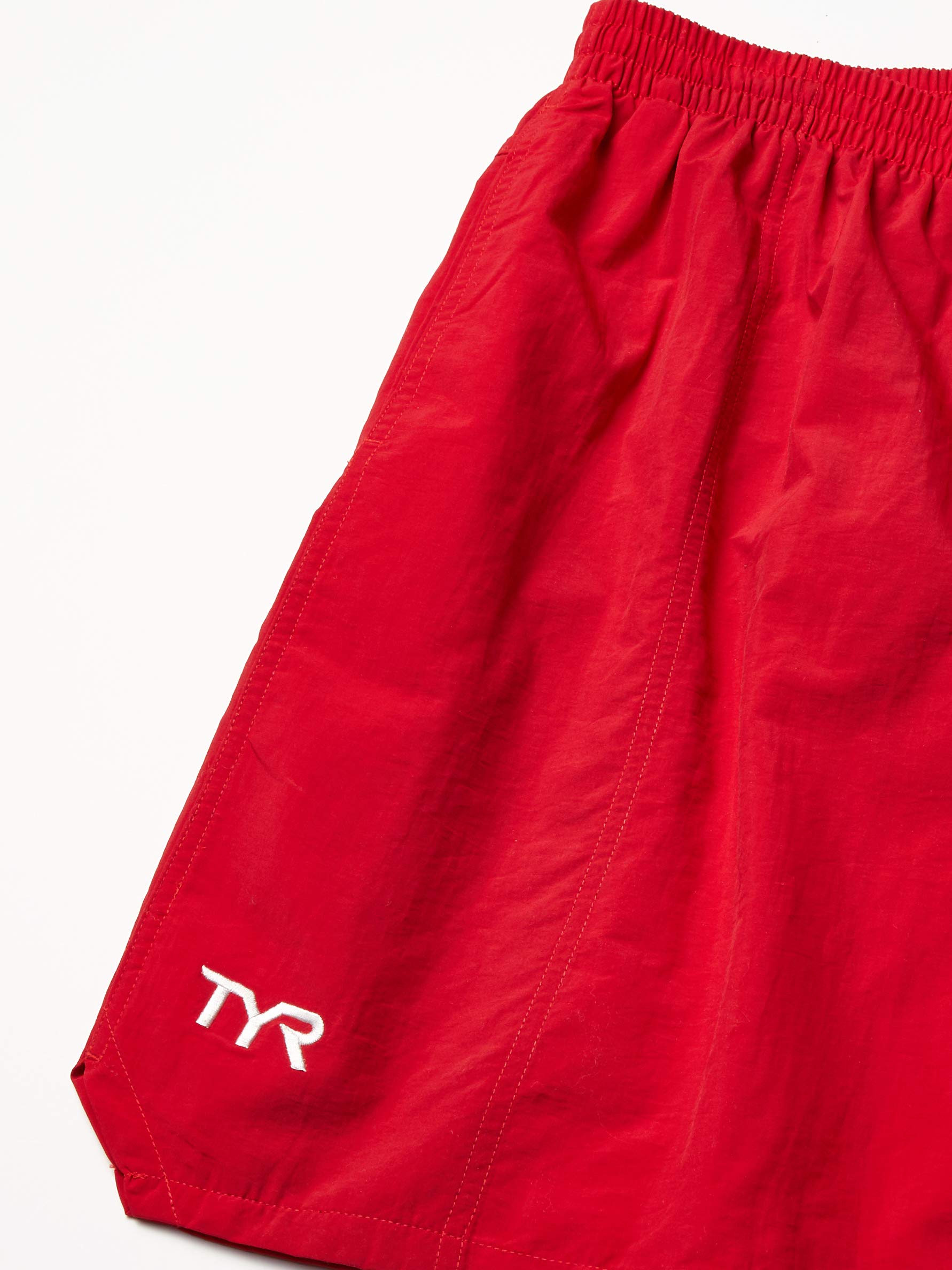 TYR Men's Classic Deck Swim Shorts, Red, X-Large