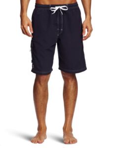 tyr men's solid challenger swim shorts, navy, large