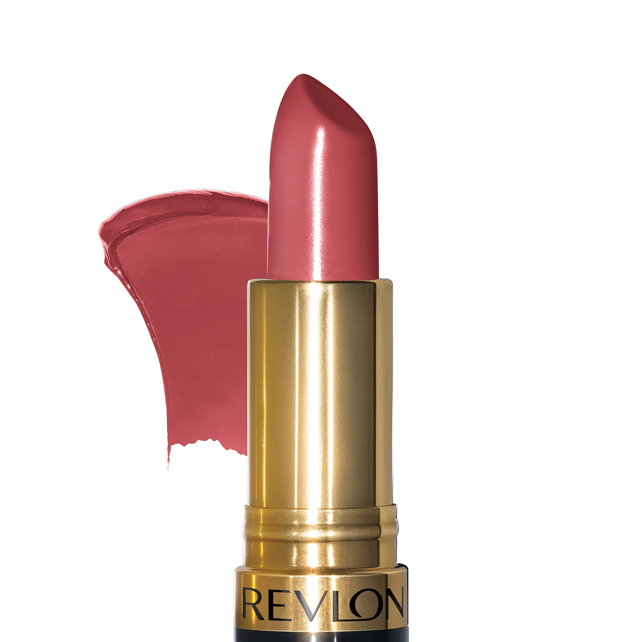 REVLON Lipstick, Super Lustrous Lipstick, Creamy Formula For Soft, Fuller-Looking Lips, Moisturized Feel in Berries, Teak Rose (445) 0.15 oz