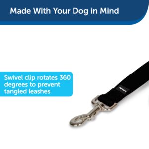 PetSafe Nylon Dog Leash - Strong, Durable, Traditional Style Leash with Easy to Use Bolt Snap - 1 in. x 6 ft., Black