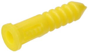 hillman 370326 ribbed plastic anchor, 4-6-8 x 7/8-inch, yellow, 100 count (pack of 1)