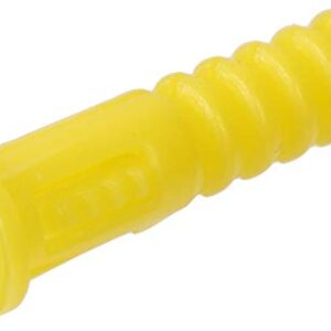 Hillman 370326 Ribbed Plastic Anchor, 4-6-8 X 7/8-Inch, Yellow, 100 count (Pack of 1)