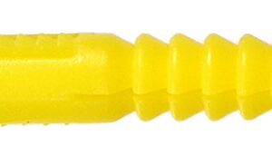 Hillman 370326 Ribbed Plastic Anchor, 4-6-8 X 7/8-Inch, Yellow, 100 count (Pack of 1)