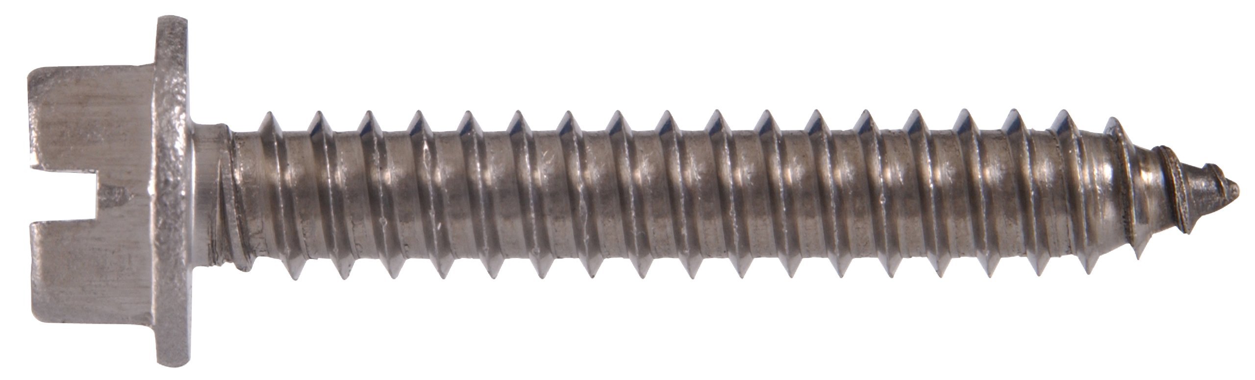 The Hillman Group 823144 Stainless Steel Hex Washer Head Slotted Sheet Metal Screw, 14-Inch x 2-Inch, 100-Pack