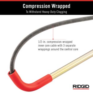 RIDGID 59787 Model K-3 Toilet Auger with Unclogging 3-Foot Snake and Bulb Head