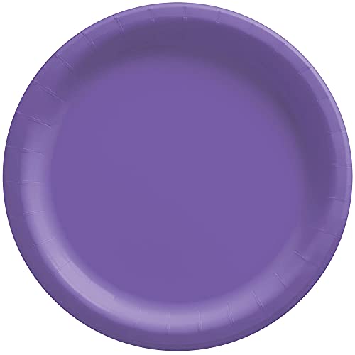 New Purple Disposable Paper Plates - 6.75'', 20 Count - Perfect for Birthdays, Weddings, Baby Showers