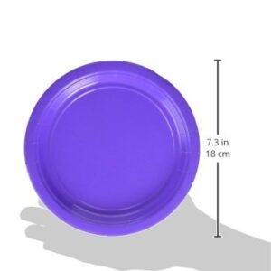 New Purple Disposable Paper Plates - 6.75'', 20 Count - Perfect for Birthdays, Weddings, Baby Showers