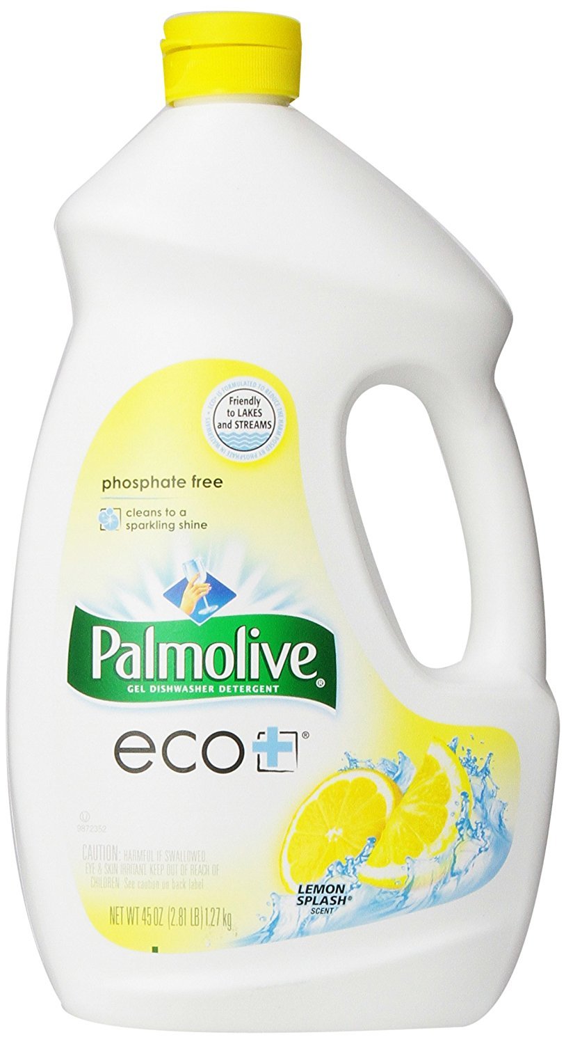 Palmolive Eco Dishwasher Detergent Gel, Lemon Splash - 45 ounce (Pack of 3) - Packaging May Vary