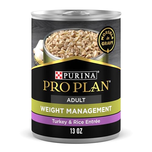 Purina Pro Plan Weight Control Dog Food Wet Gravy, Weight Management Turkey and Rice Entree - (Pack of 12) 13 oz. Cans