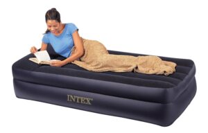 intex 66707e comfort bed - rising comfort twin airbed with built-in electric pump