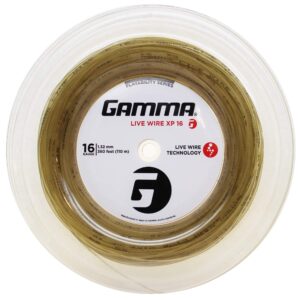 gamma sports live wire xp tennis string, natural, 16g/360'