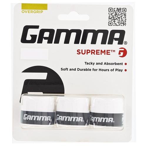 GAMMA Sports Supreme Overgrip for Tennis, Pickleball, Squash, Badminton, and Racquetball Racquets, 3 Count (Pack of 1), Black