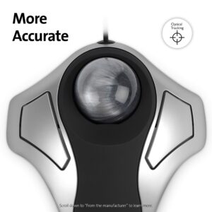 Kensington Orbit Trackball Mouse (K64327F), Silver/Black