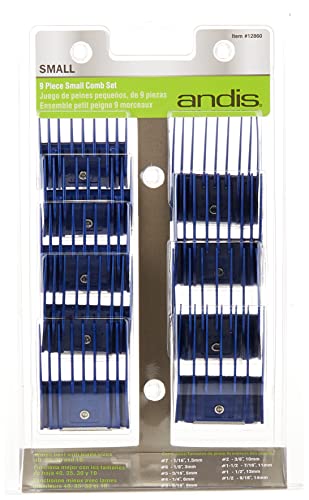 Andis Clipper Combs for Small Pets, Blue, (Pack of 9) (12860)