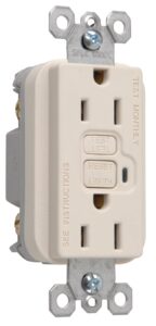 legrand radiant gfci outlet, light almond, 15 amp, 1595lacc10