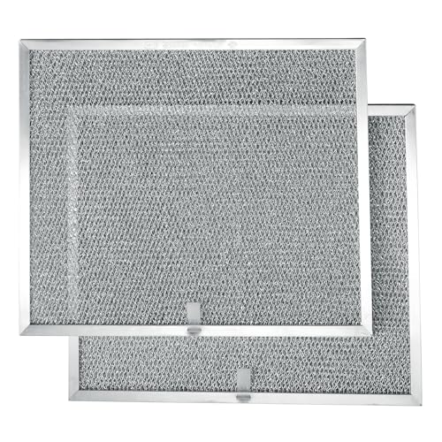 Broan-NuTone BPS1FA30 Aluminum QS1 Series Range Hoods, Kitchen Exhaust Grease Filter, 2 Count (Pack of 1), Grey, 2 Set