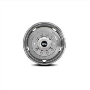 Pacific Dualies 43-1950 Polished 19.5 Inch 10 Lug Stainless Steel Wheel Simulator Kit for 2005-2021 Ford F450/F550 Truck (Does not fil RV/Motorhome), GRAY