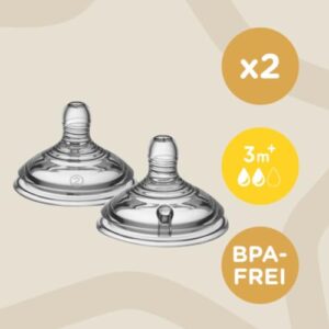 Pack 2 Tetinas Flujo Medio 3m+ Easi-Vent Tommee Tippee