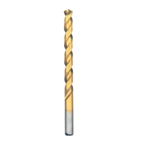 bosch ti2148 1-piece 21/64 in. x 4-5/8 in. titanium nitride coated metal drill bit with 3/8 in. reduced shank for applications in heavy-gauge carbon steels, light gauge metal, hardwood