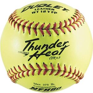 WILSON Sporting Goods High School and Adult Fast Pitch 12" Balls, Polycore, Optic Yellow (1 Dozen), SS-SMS-1003072