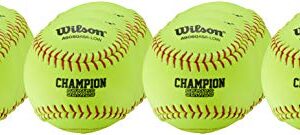 WILSON ASA Fast-Pitch 12" Leather Softball (Pack of 12)