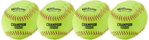 WILSON ASA Fast-Pitch 12" Leather Softball (Pack of 12)