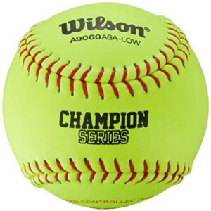 wilson asa fast-pitch 12" leather softball (pack of 12)