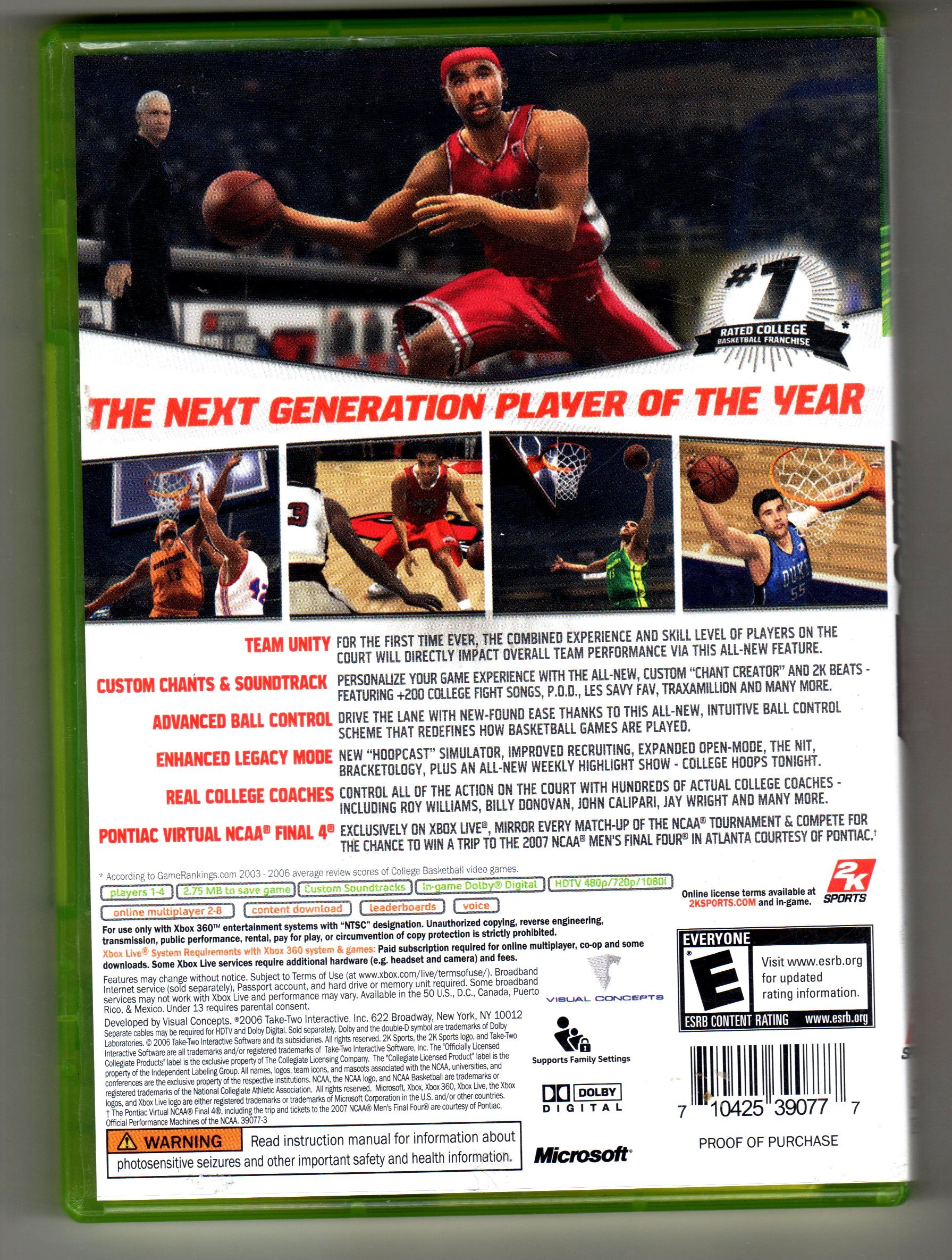 College Hoops 2K7 - Xbox 360