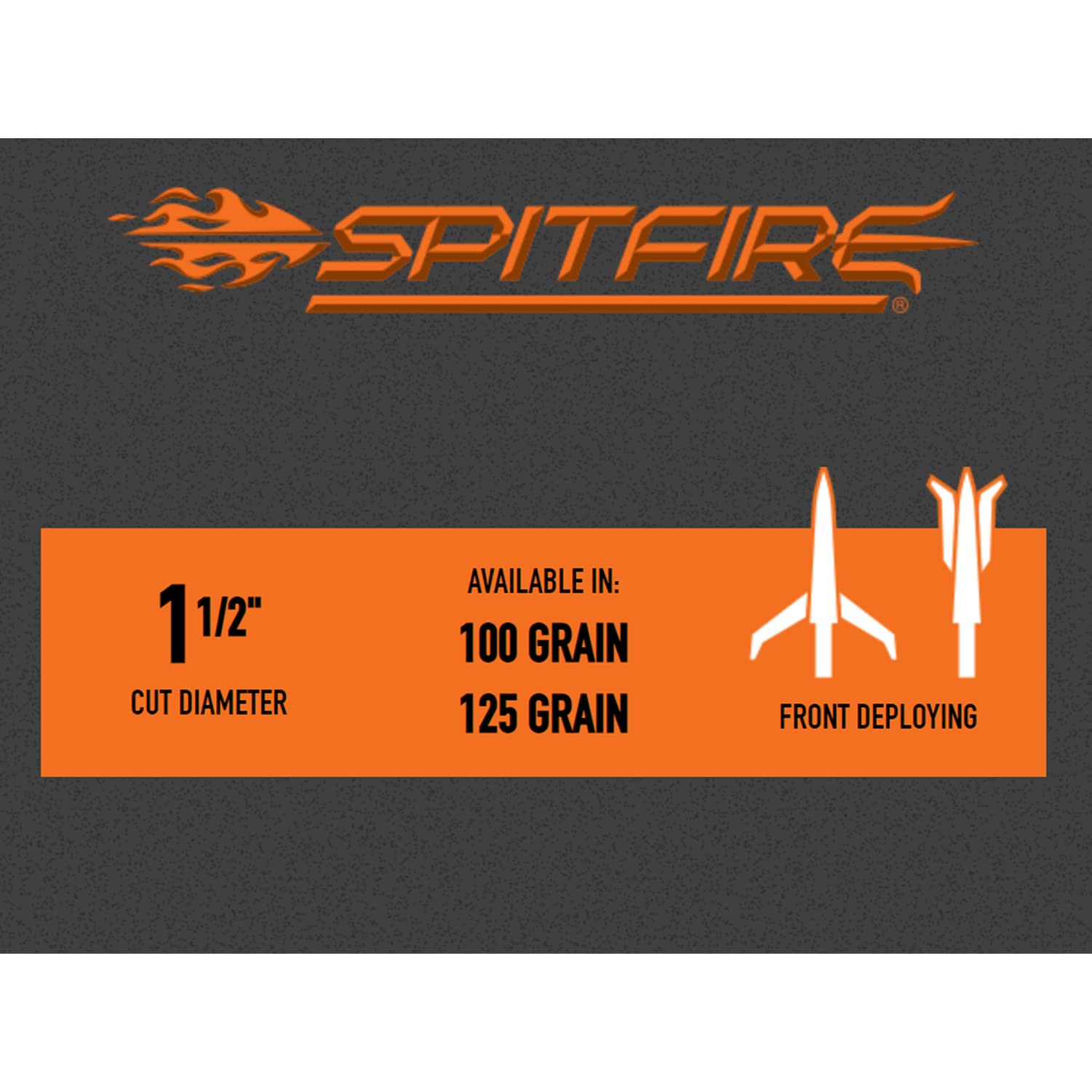 New Archery Products Spitfire Mechanical Broadhead 1 1/2" Cut Diameter 125 Grain Front Deploying 3 Pack