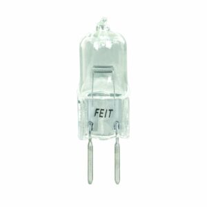 feit electric bpq25/g8 25-watt bi-pin t-4 clear halogen, single bulb,100|soft white