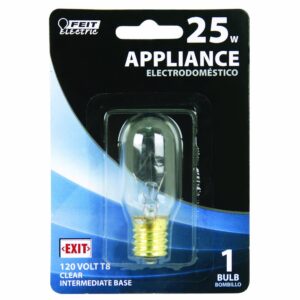 Feit Electric BP25T8N 25-Watt Intermediate Base Clear Appliance Incandescent Light Bulb