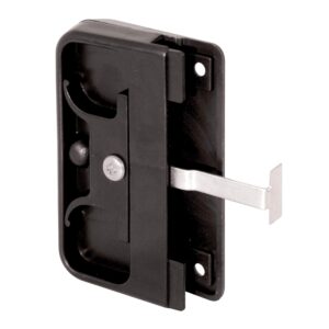 prime-line a 142 black plastic mortise style screen door latch and pull (single pack)